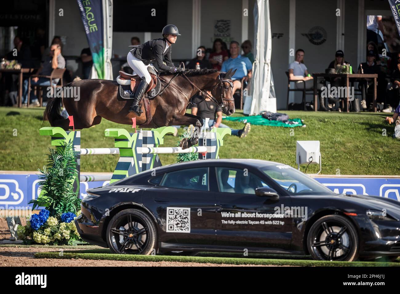 Chandler Meadows of the Unites States competes on the Major League Show ...