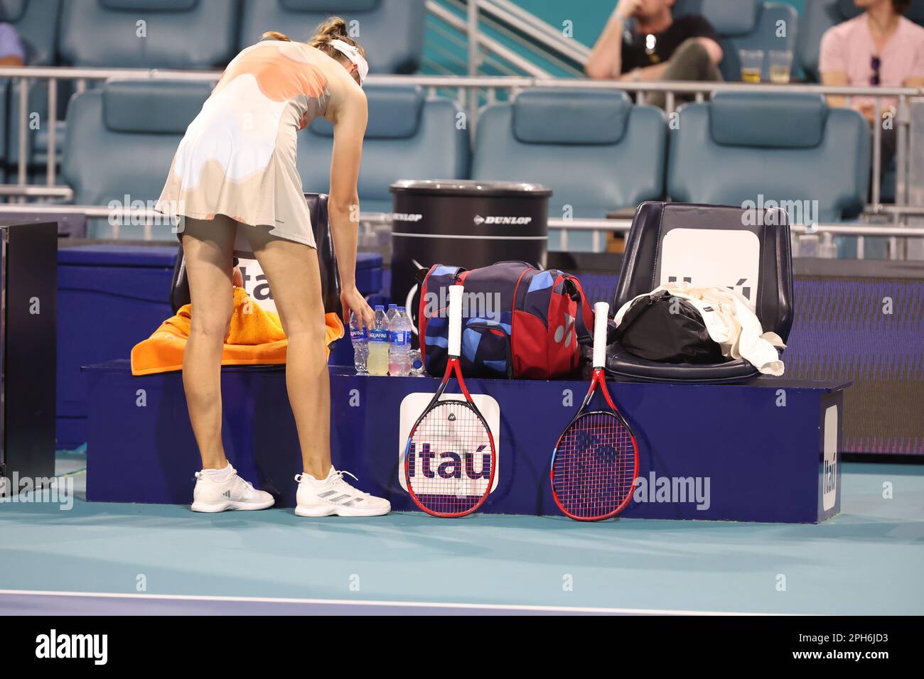 MIAMI GARDENS, FLORIDA - MARCH 25: Elena Rybakina at Hard Rock Stadium ...