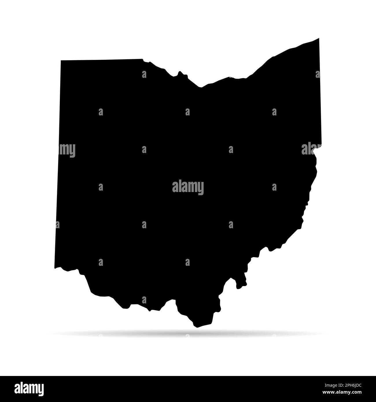 Ohio map shape, united states of america. Flat concept icon symbol ...