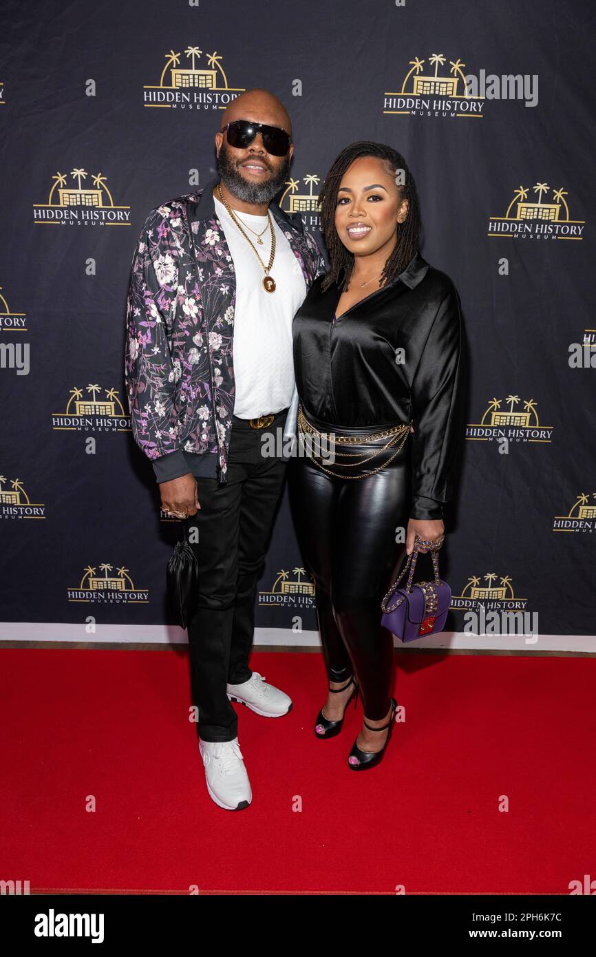 Los Angeles, USA. 25th Mar, 2023. Veteran Vincent Andrews with wife Toccara attends Tariq ...