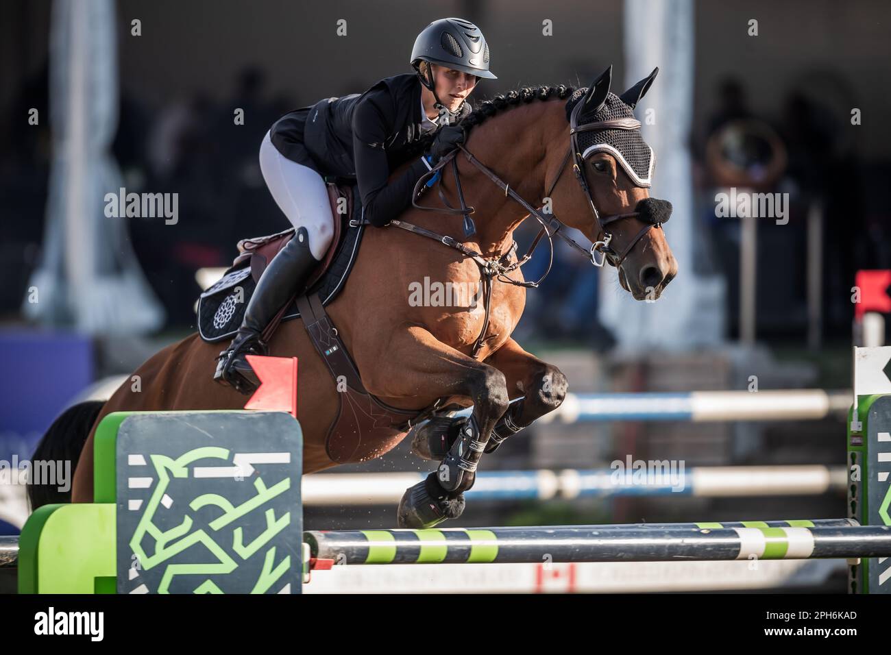 Natalie Dean of the Unites States competes on the Major League Show ...