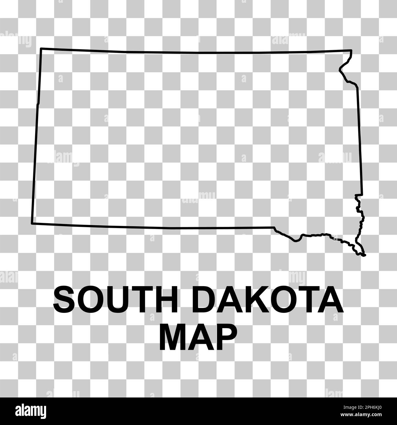 South Dakota map shape, united states of america. Flat concept icon ...
