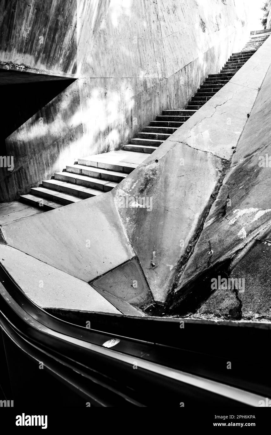 Concrete structure and stone stairs in Toledo, Spain Stock Photo - Alamy