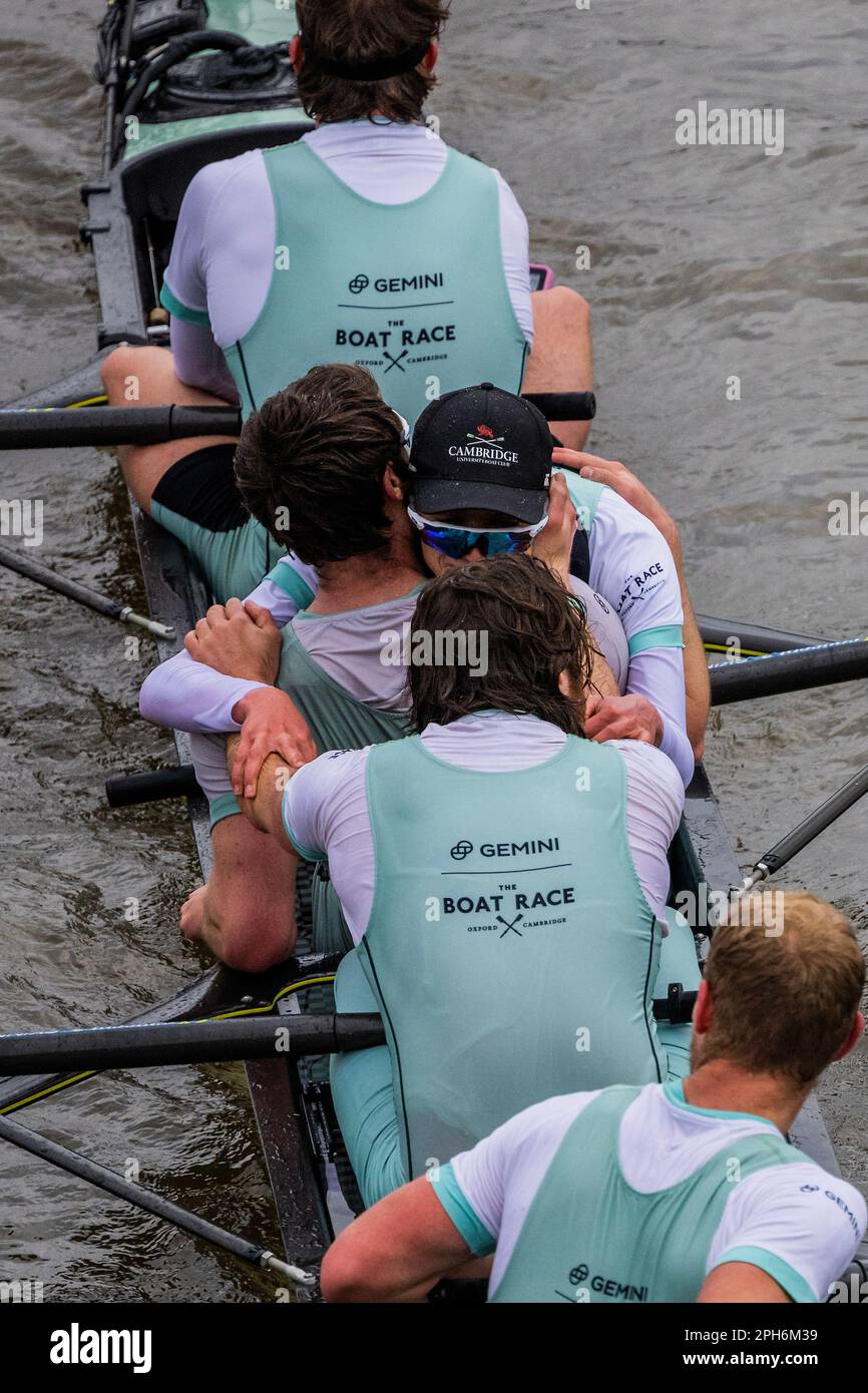 London, UK. 26th Mar, 2023. Brothers Jasper (cox) and Oliver (7) Parish ...