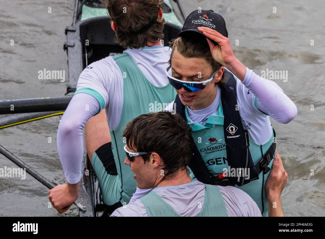 London, UK. 26th Mar, 2023. Brothers Jasper (cox) and Oliver (7) Parish ...