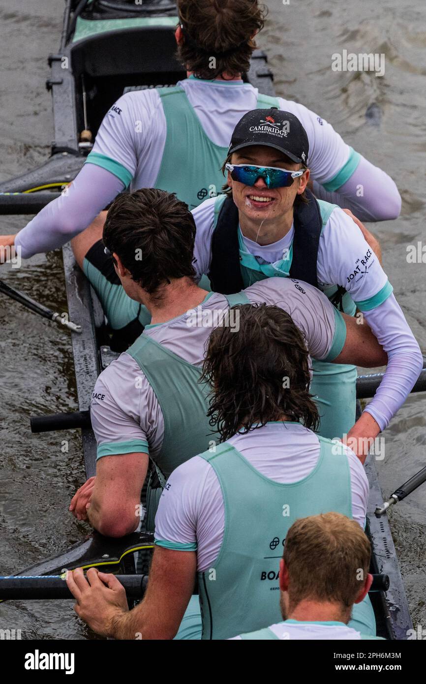 London, UK. 26th Mar, 2023. Brothers Jasper (cox) and Oliver (7) Parish ...