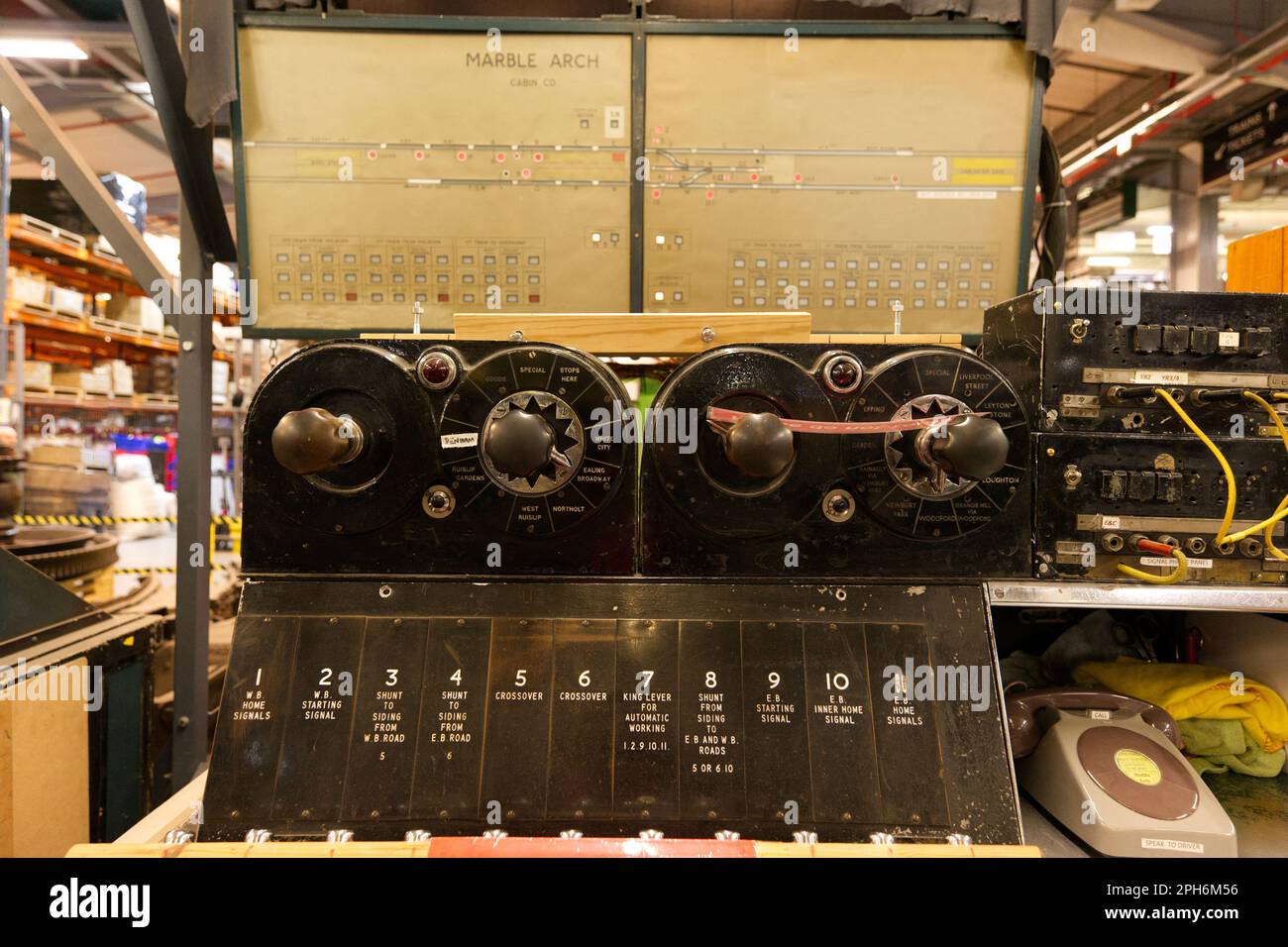 London Underground vintage signalling equipment Stock Photo - Alamy