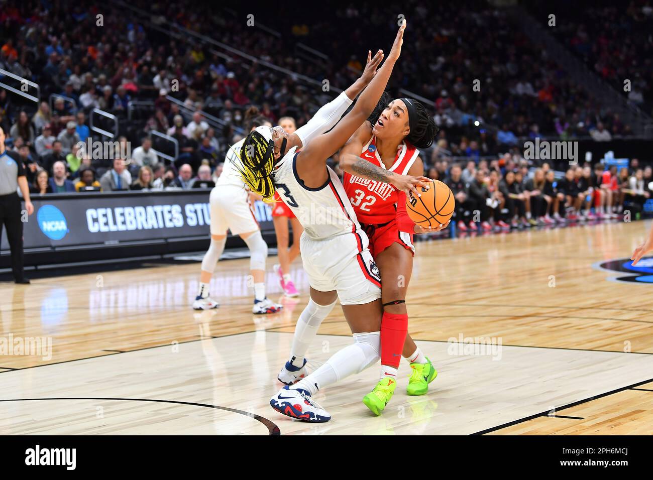 March 25, 2023: = during the NCAA women's NCAA Regional Semifinal ...