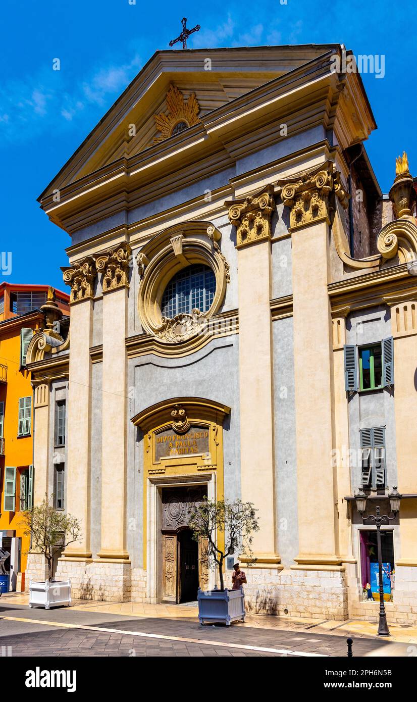 Nice, France - August 7, 2022: Eglise Saint Francois de Paule church of ...