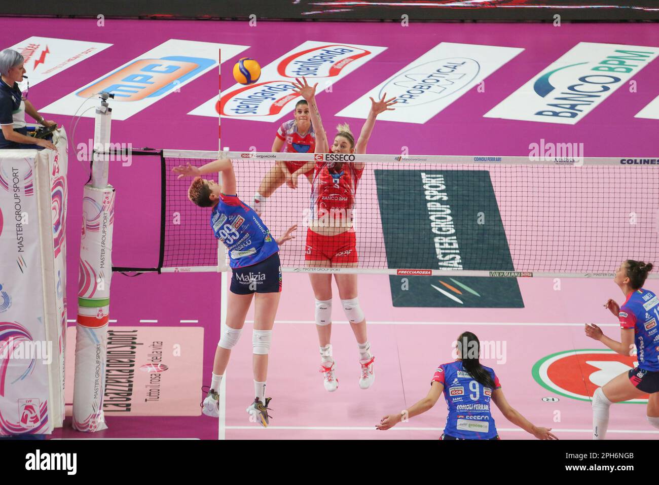 Spike of Ebrar Karakurt (Novara) during the Volleyball Italian Serie A1 ...