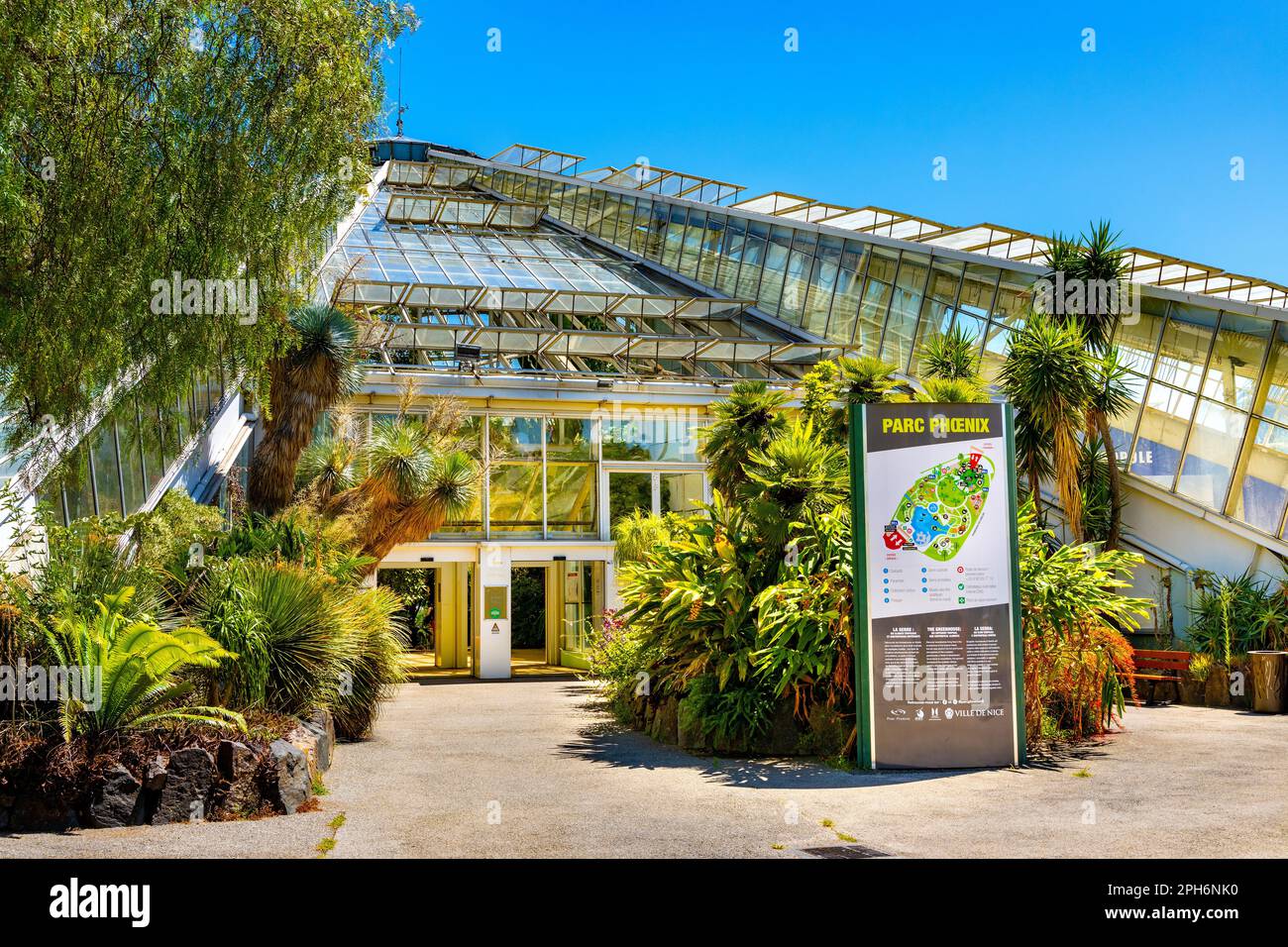 Nice, France - July 30, 2022: Parc Phoenix Park botanic and zoology ...