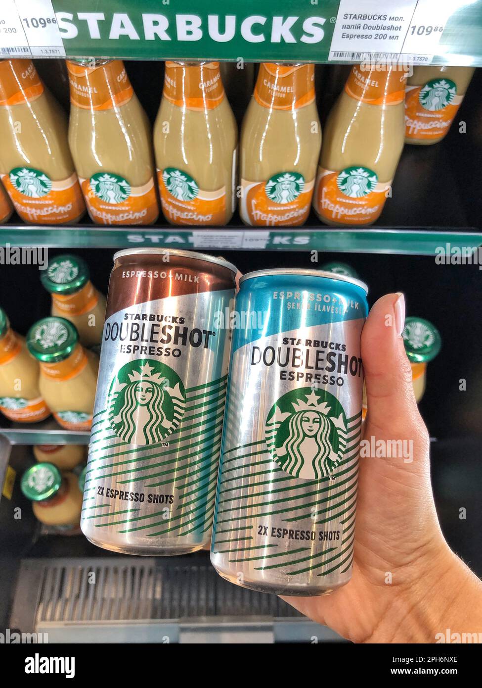 Starbucks iced latte drink hi-res stock photography and images - Alamy