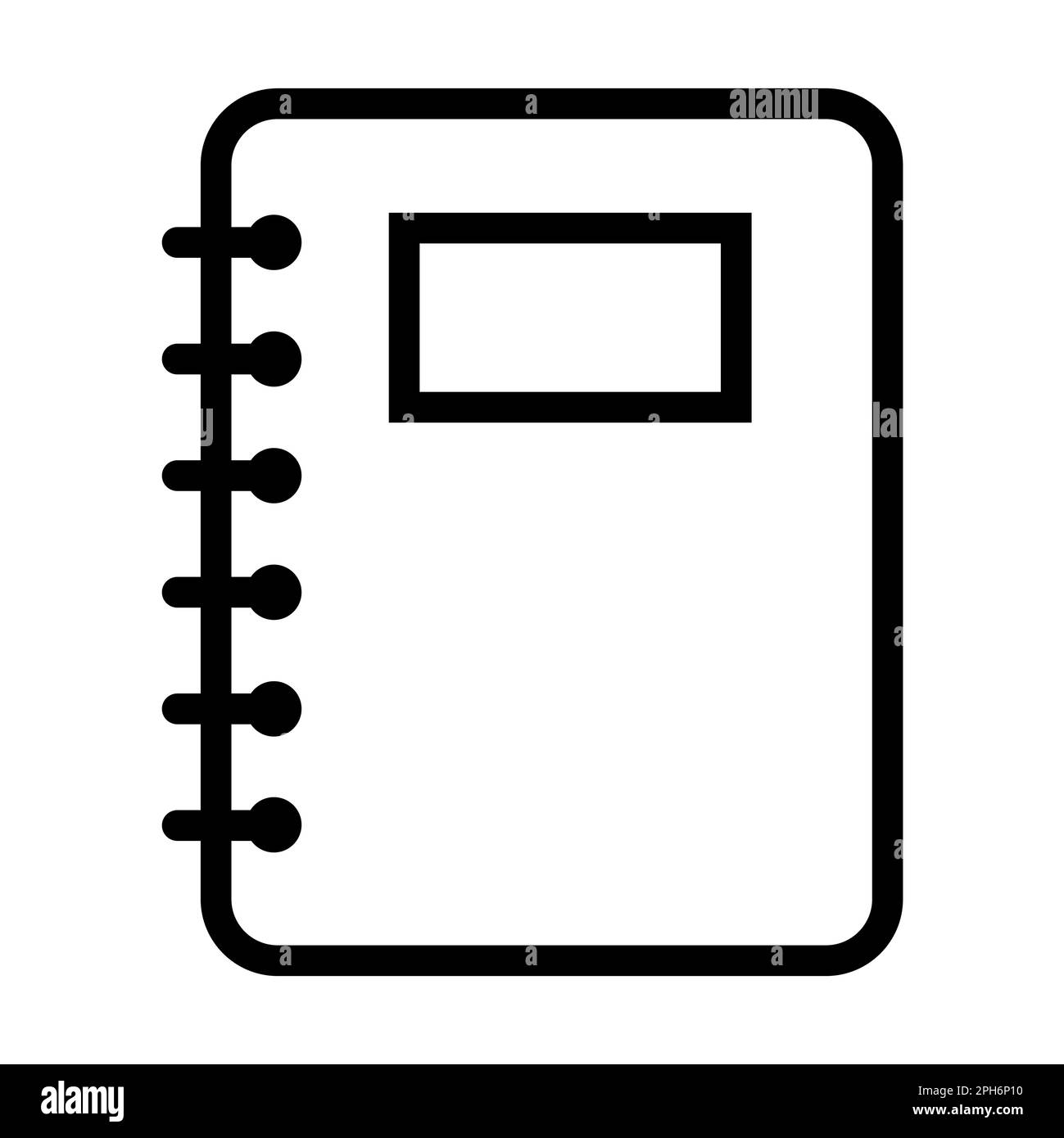 Spiral notebook icon, paper blank page symbol, note web flat vector ...