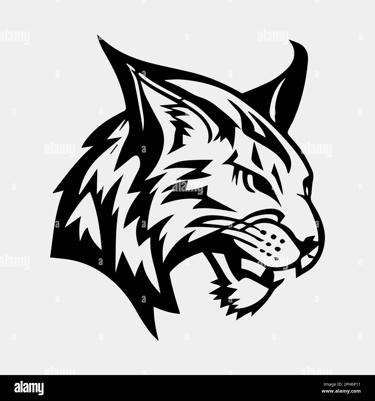 Wild Lynx Head vector logo design Stock Vector Image & Art - Alamy