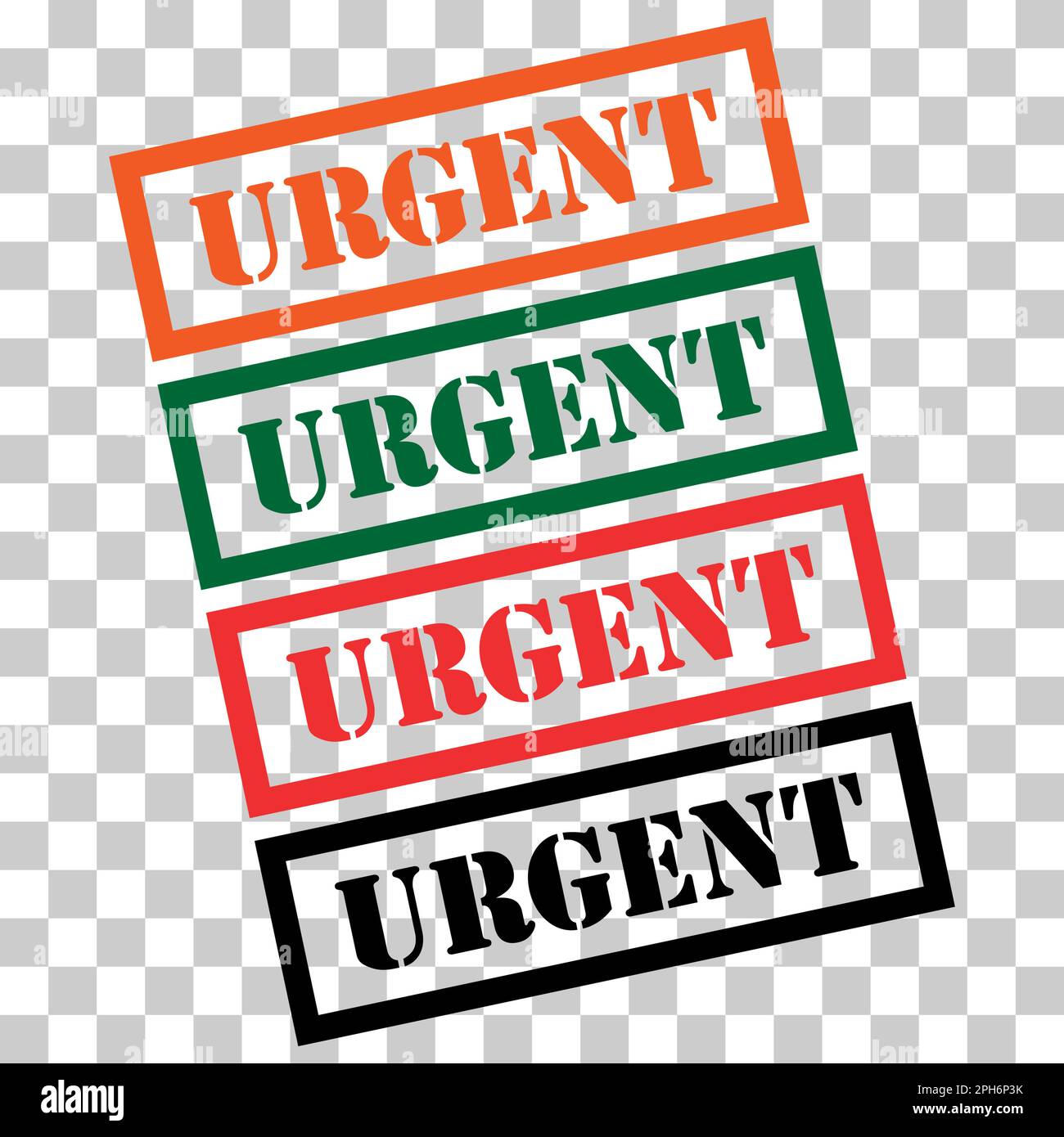 Set of Urgent stamp symbol, label sticker sign button, text banner ...