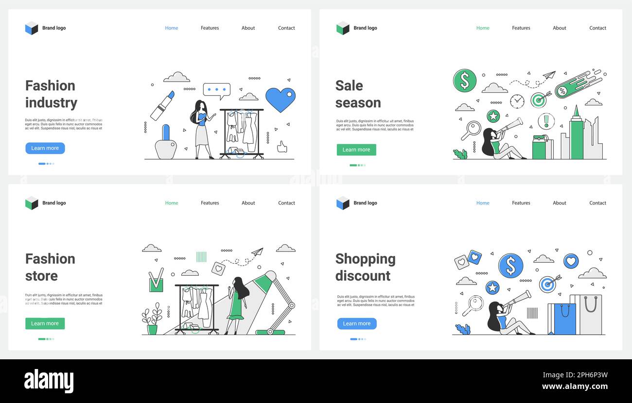 Fashion industry, season sales in retail store, discounts and shopping ...