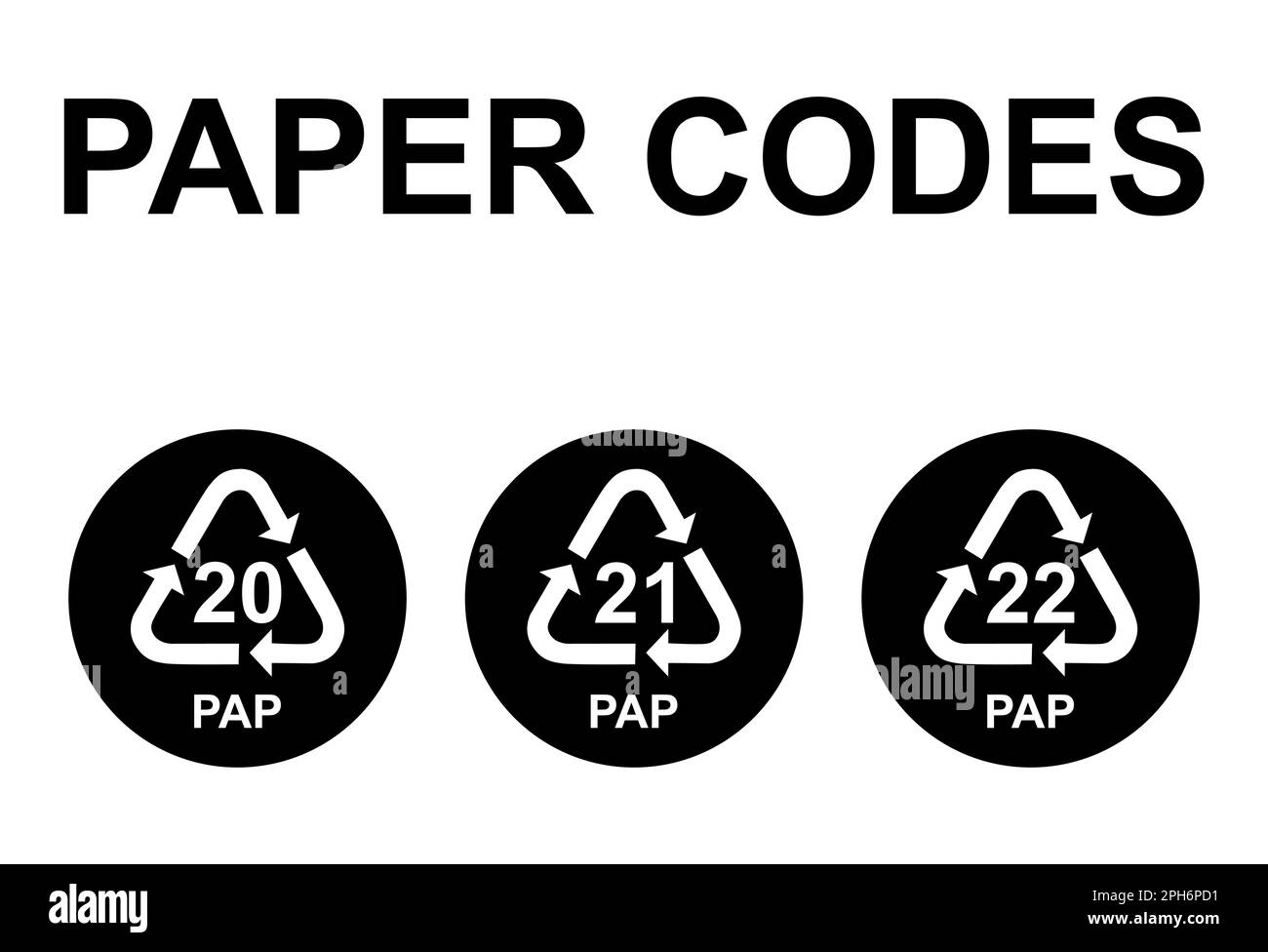 Set of Paper symbol, ecology recycling sign isolated on white ...