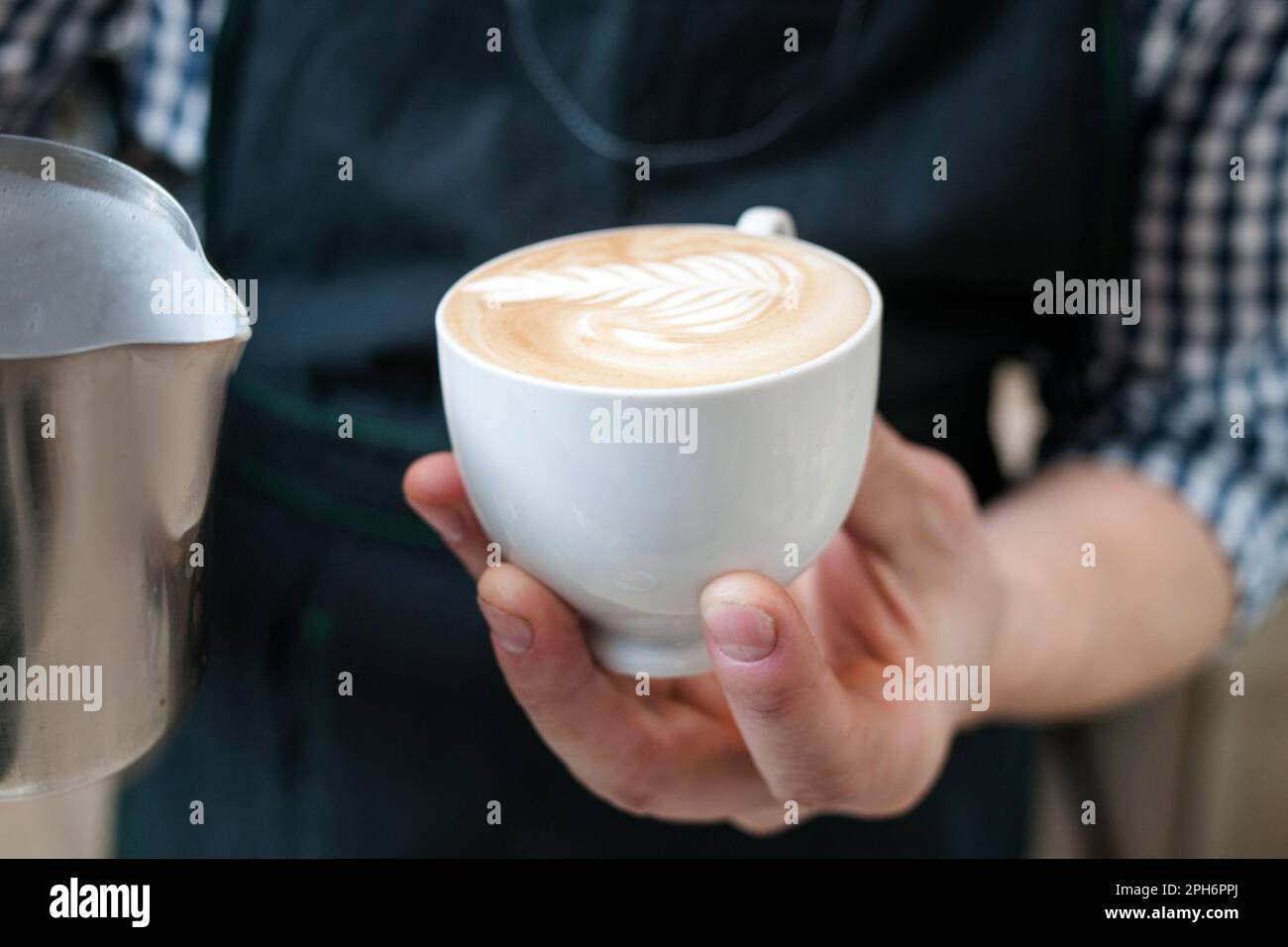 coffee bar menu recipe barista decor latte Stock Photo - Alamy
