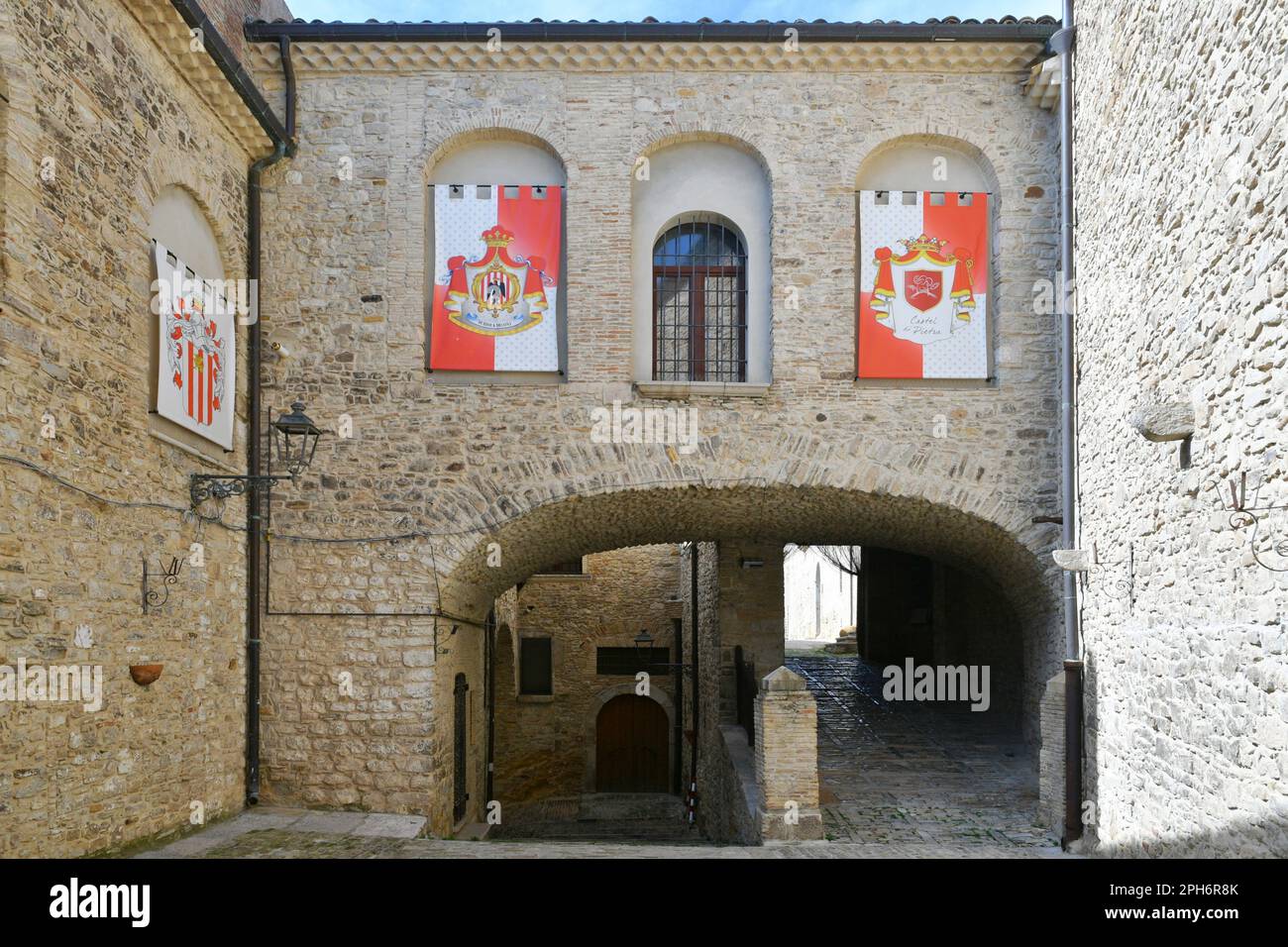 A medieval noble building in Pietramontecorvino, a medieval village in ...