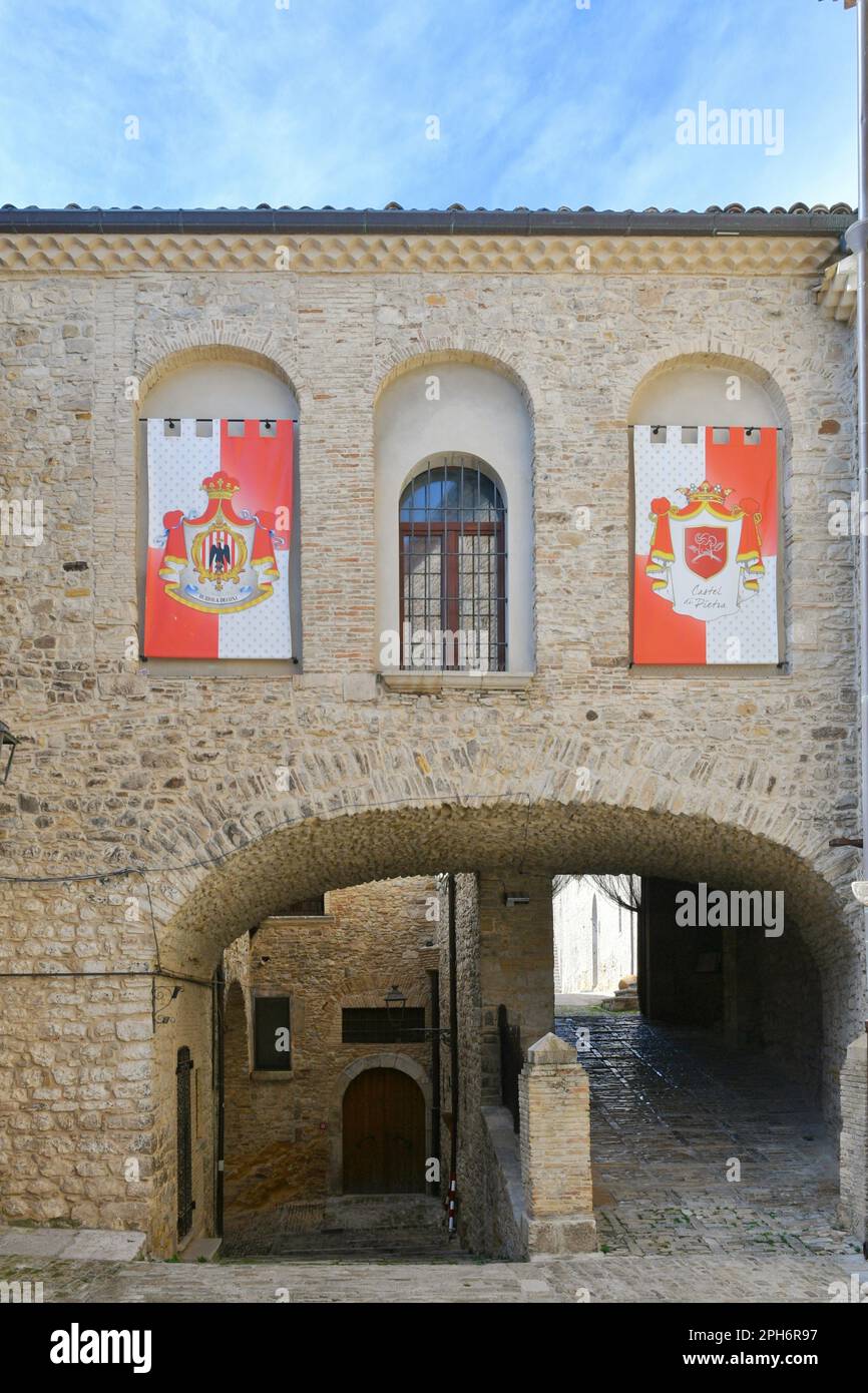 A medieval noble building in Pietramontecorvino, a medieval village in ...