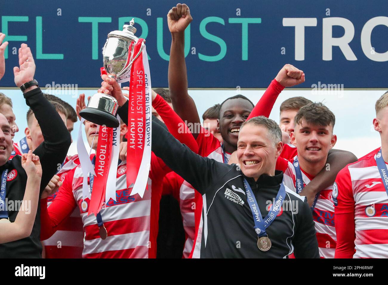 Falkirk, UK. 26th Mar, 2023. The final of the SPFL Trust Trophy with ...