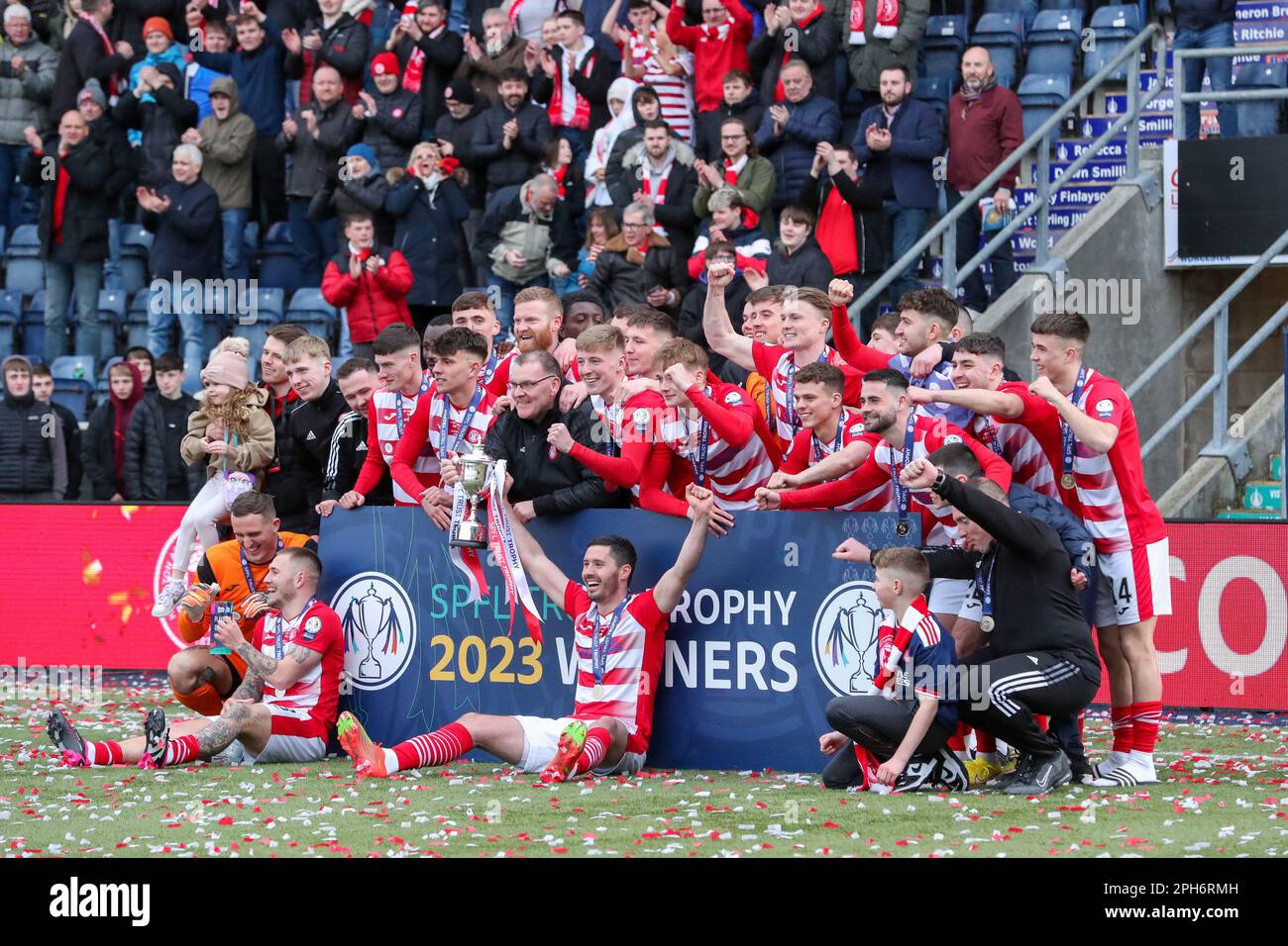 Falkirk, UK. 26th Mar, 2023. The final of the SPFL Trust Trophy with ...