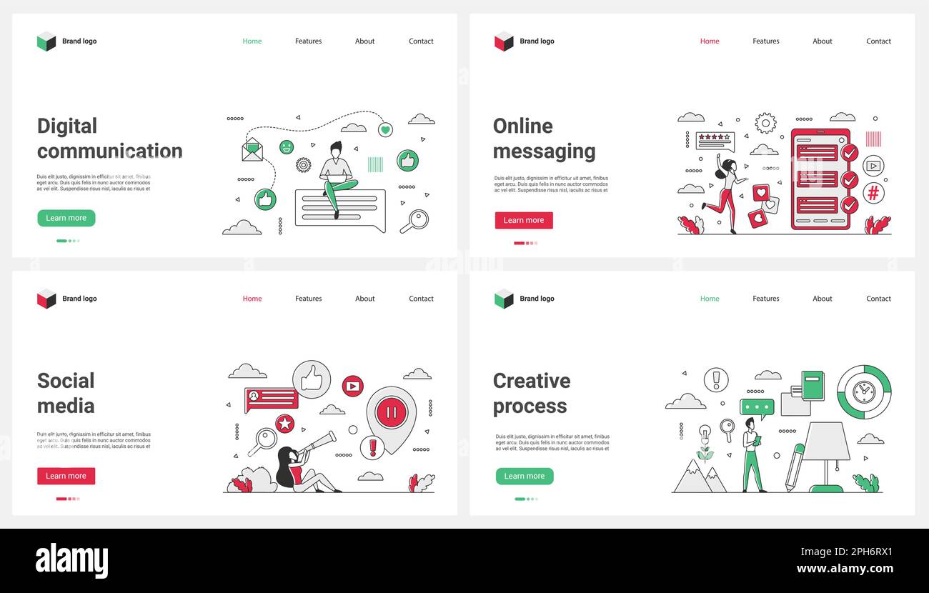 Posting messages Stock Vector Images - Alamy