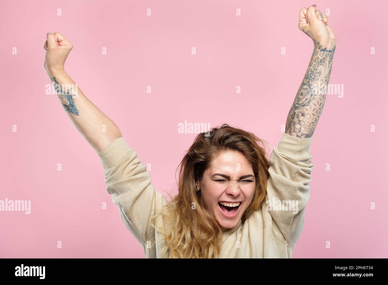 emotion expression joy thrilled girl beaming smile Stock Photo - Alamy