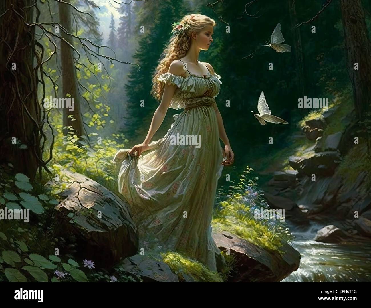 The Forest Fairy of Spring Stock Photo - Alamy