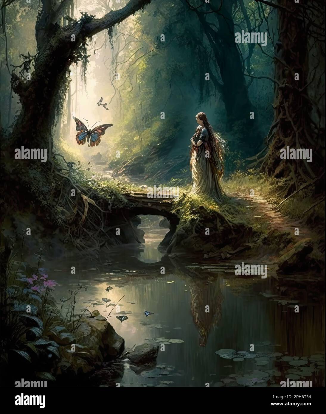 The Forest Fairy of Spring Stock Photo - Alamy