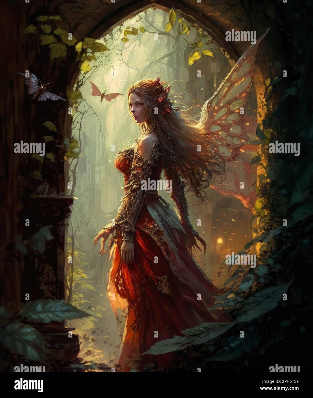 The Forest Fairy of Spring Stock Photo - Alamy