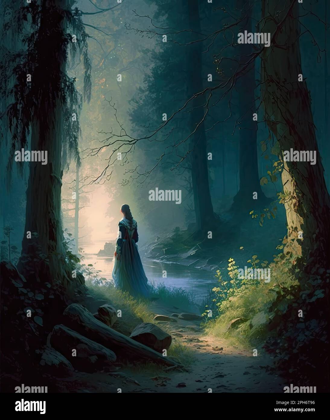 The Forest Fairy of Spring Stock Photo - Alamy