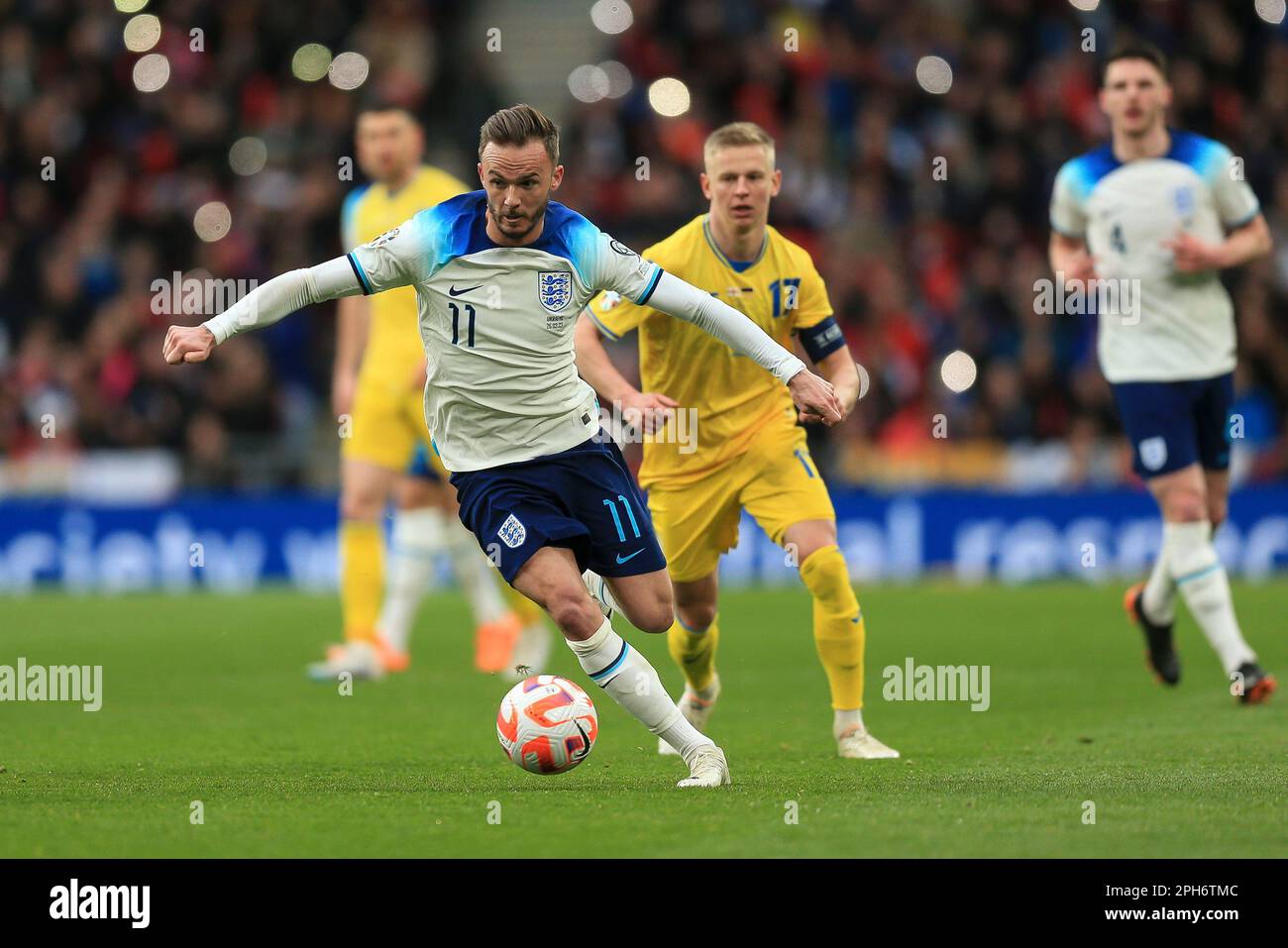 London, UK. 26th Mar, 2023. James Maddison of England during the UEFA ...