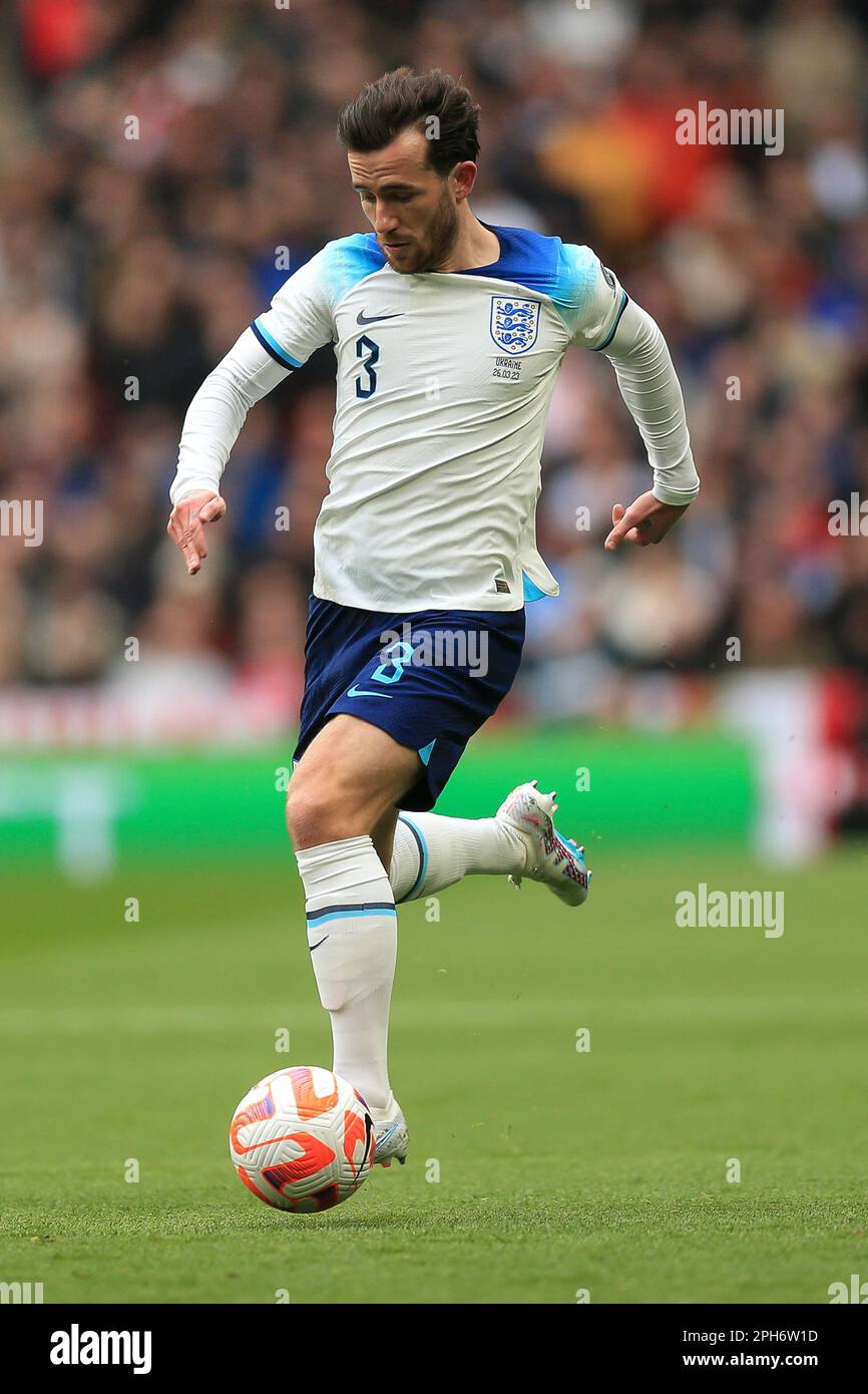 London, UK. 26th Mar, 2023. Ben Chilwell of England during the UEFA ...