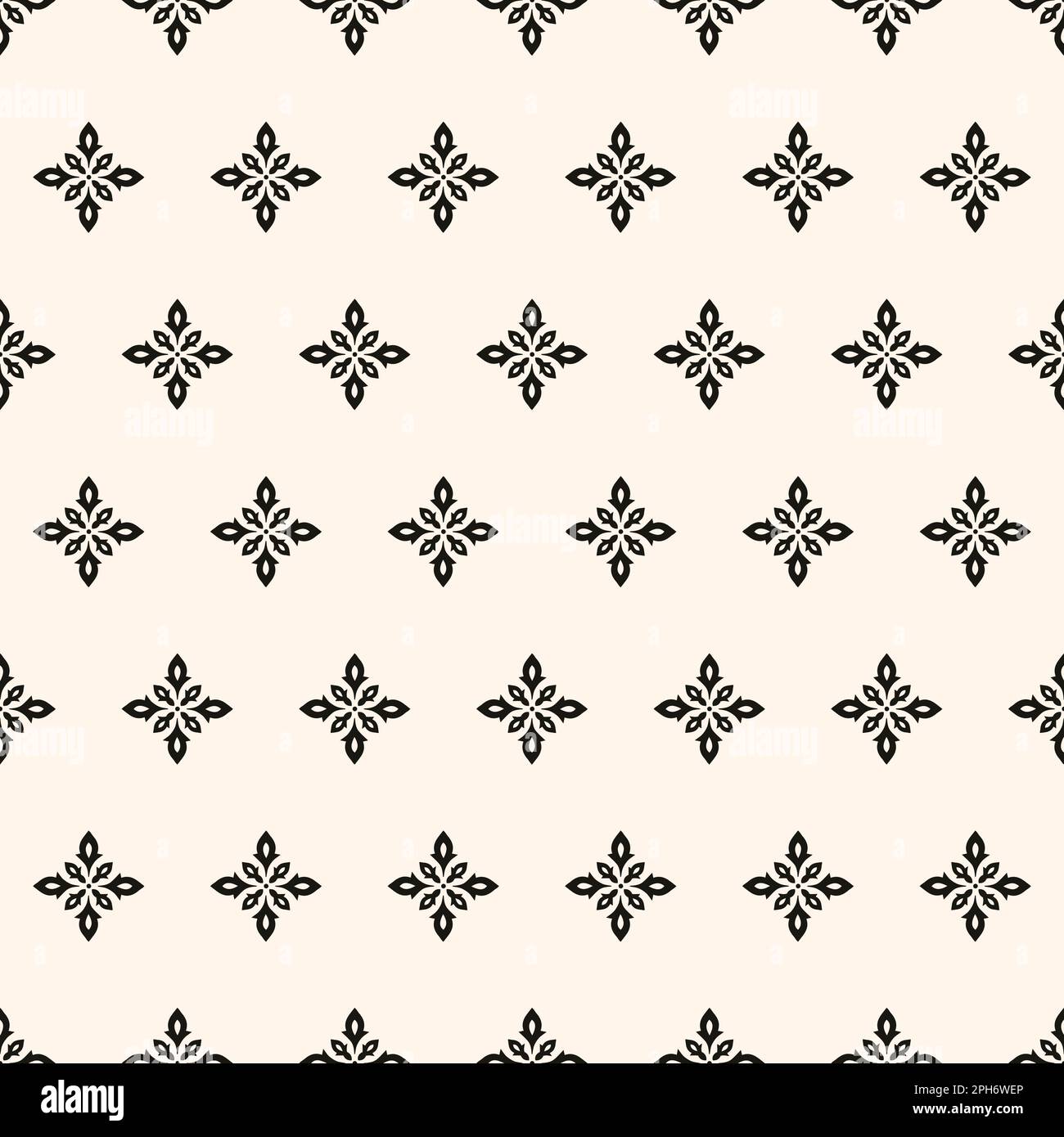 Abstract simple floral gothic style seamless pattern. Elegant minimal ...