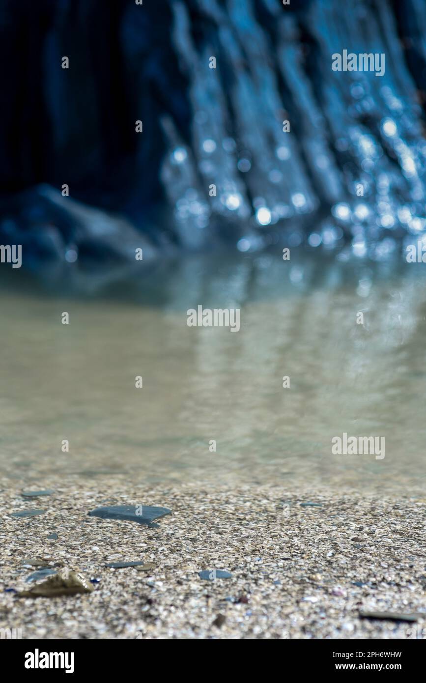 coastal water rocky shore abstract textures Stock Photo - Alamy