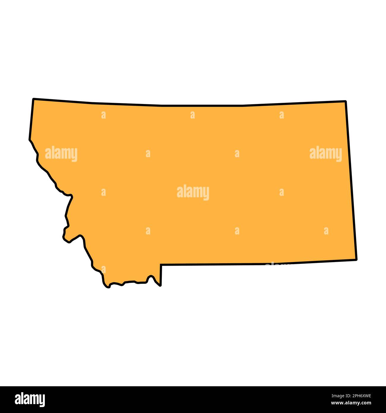 Montana map shape, united states of america. Flat concept icon symbol ...