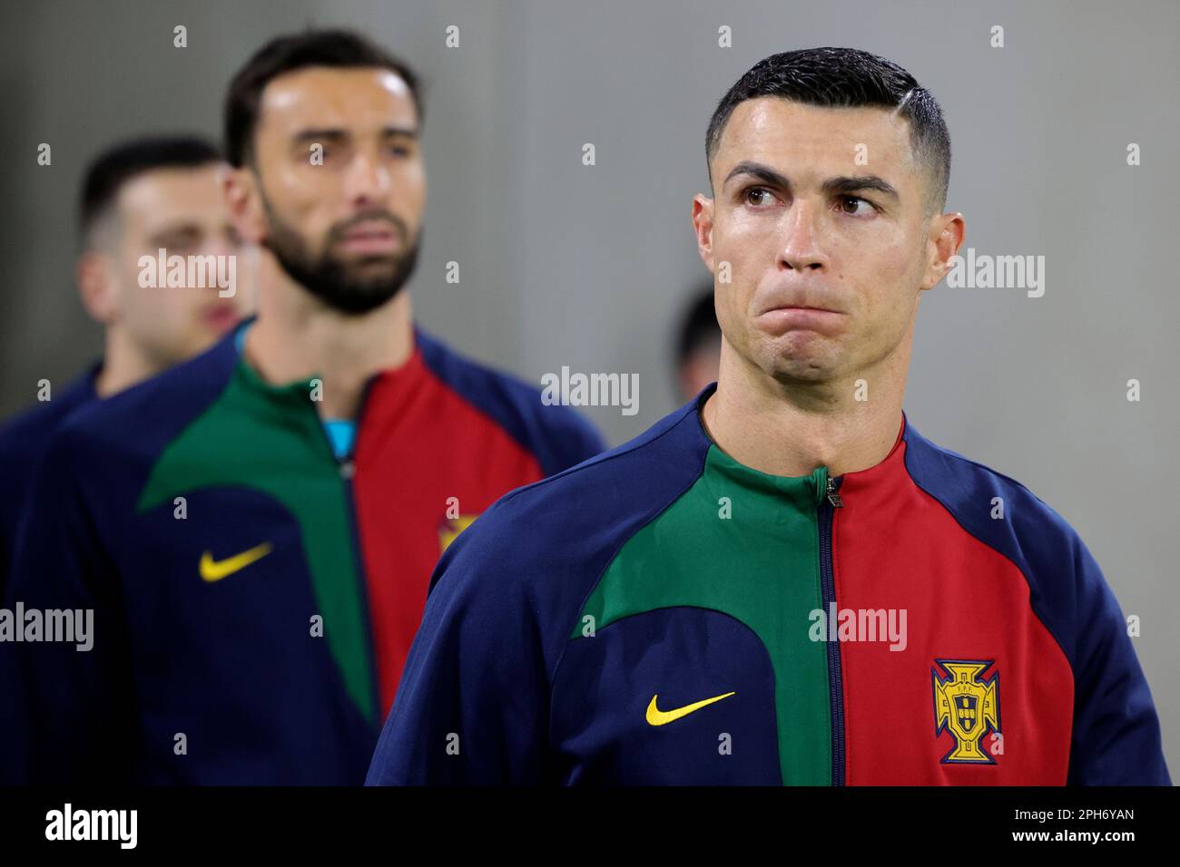 Portugal's Cristiano Ronaldo walks onto the pitch during the Euro 2024 ...