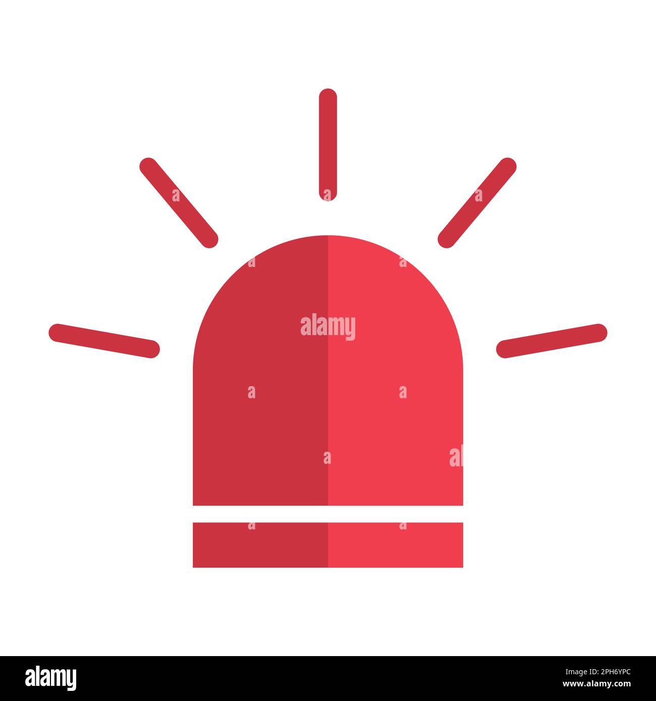 Siren fire alarm sign, signal danger light symbol, ambulance police ...