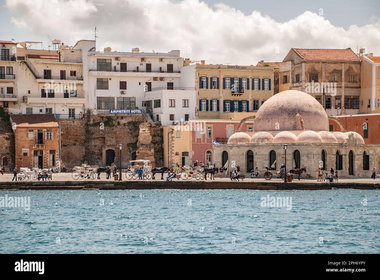 Turkish bath house in old port chania hi-res stock photography and ...