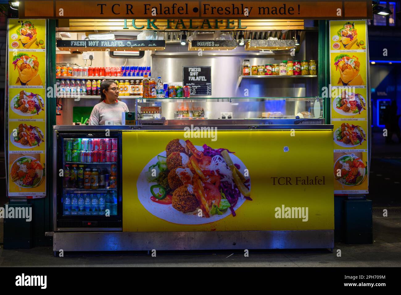LONDON - November 12, 2022: In the heart of London, the TCR Falafel ...