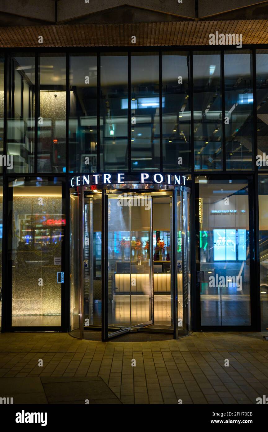 LONDON - November 12, 2022: See Centre Point's entrance in all its ...