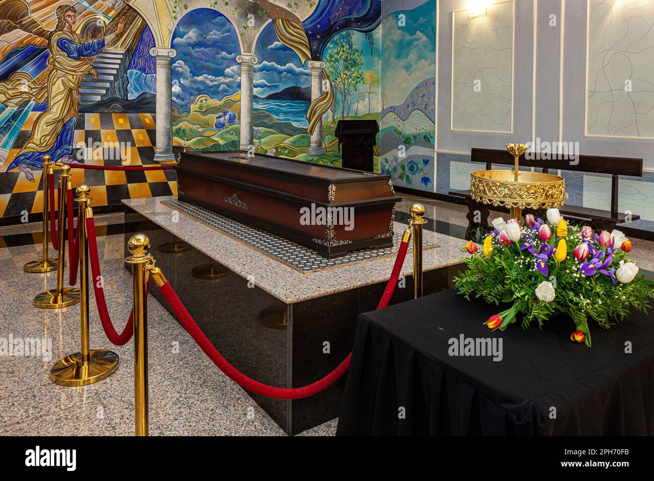 Decorated mortuary and coffin Stock Photo - Alamy