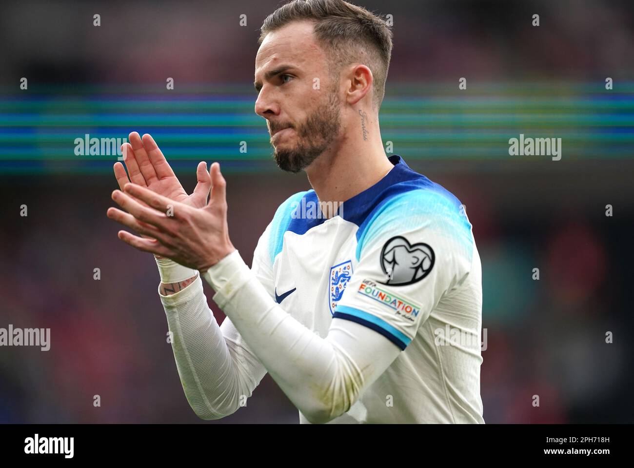 England's James Maddison applauds the fans during the UEFA Euro 2024 ...