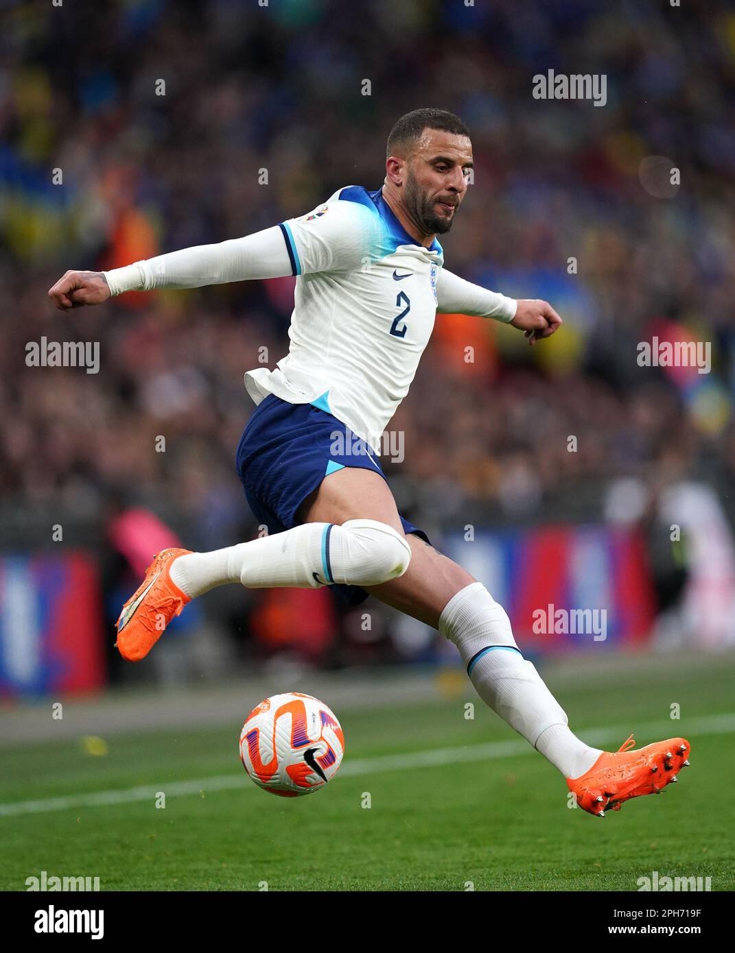England's Kyle Walker during the UEFA Euro 2024 Group C qualifying ...