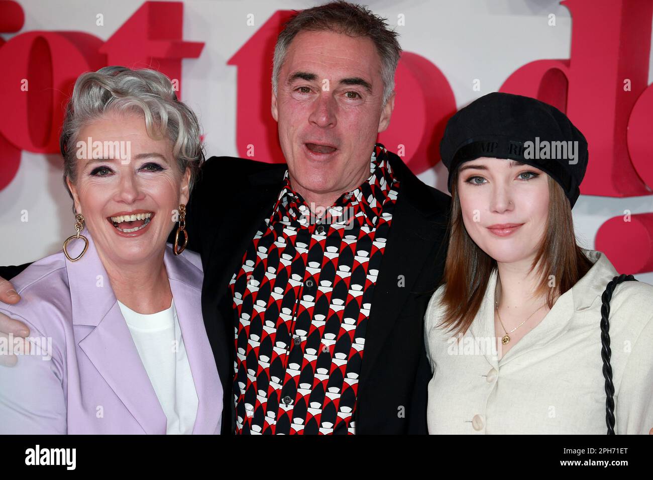 London, UK. 13th Feb, 2023. Emma Thompson, Greg Wise and Gaia Wise attend the "What's Love Got ...