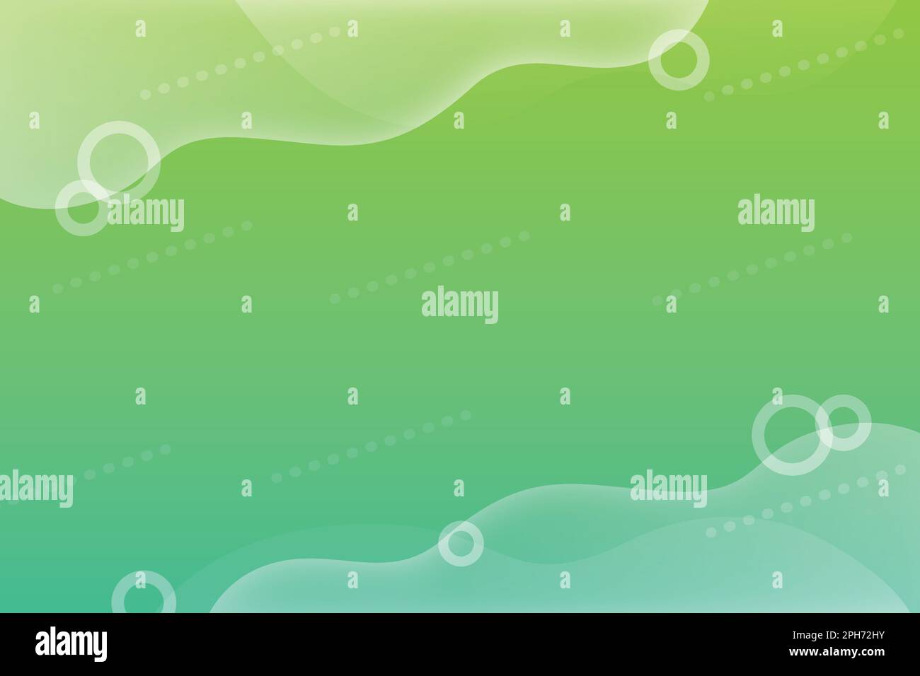 Vector illustration of green gradation background with waves and ...