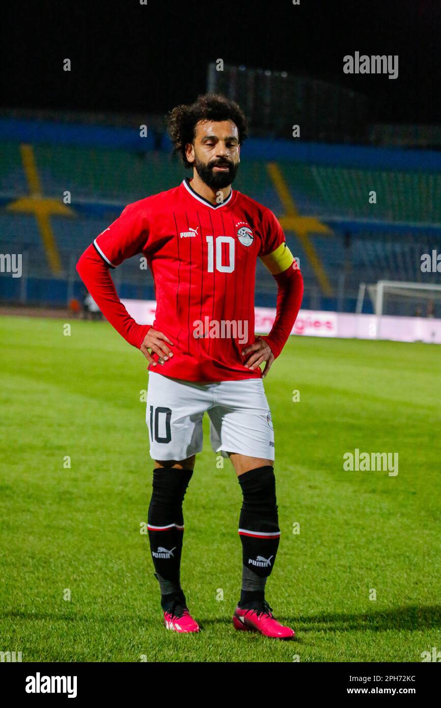 MOHAMED SALAH ‏(C) of Egypt during the 2023 Africa Cup of Nations ...