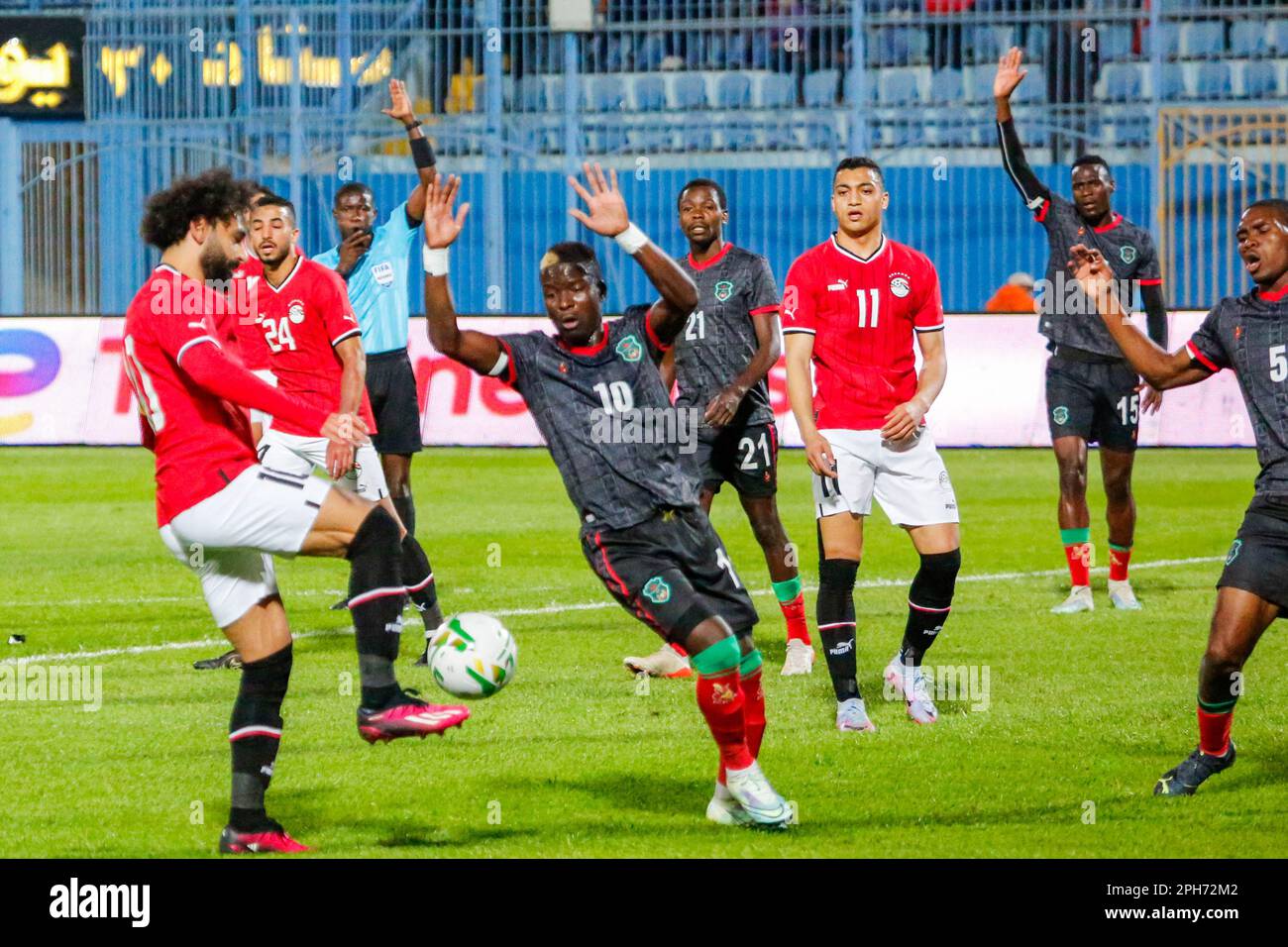 The 2023 Africa Cup of Nations qualifiers between Egypt and Malawi at Cairo International ...