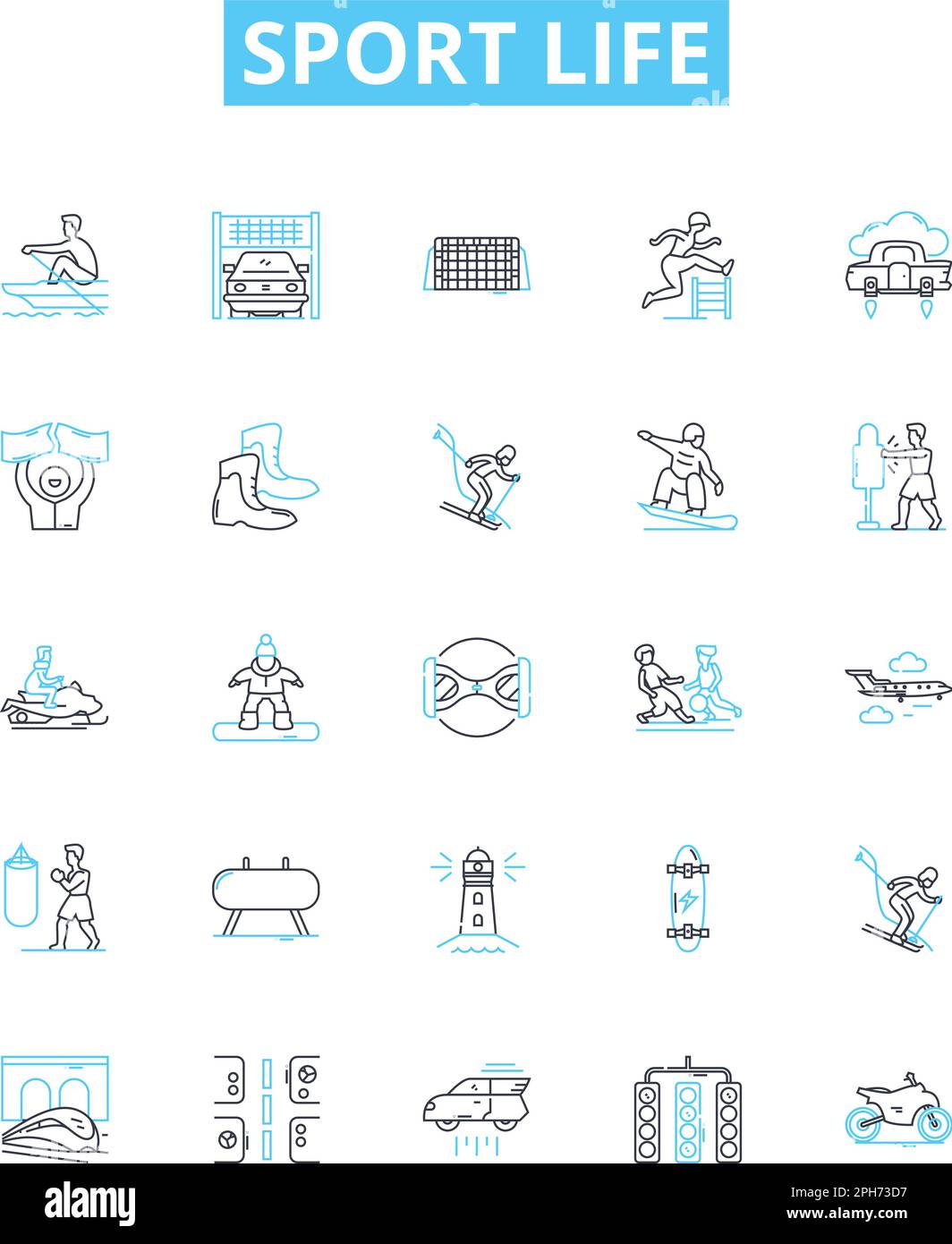 Sport life vector line icons set. sports, life, soccer, basketball ...